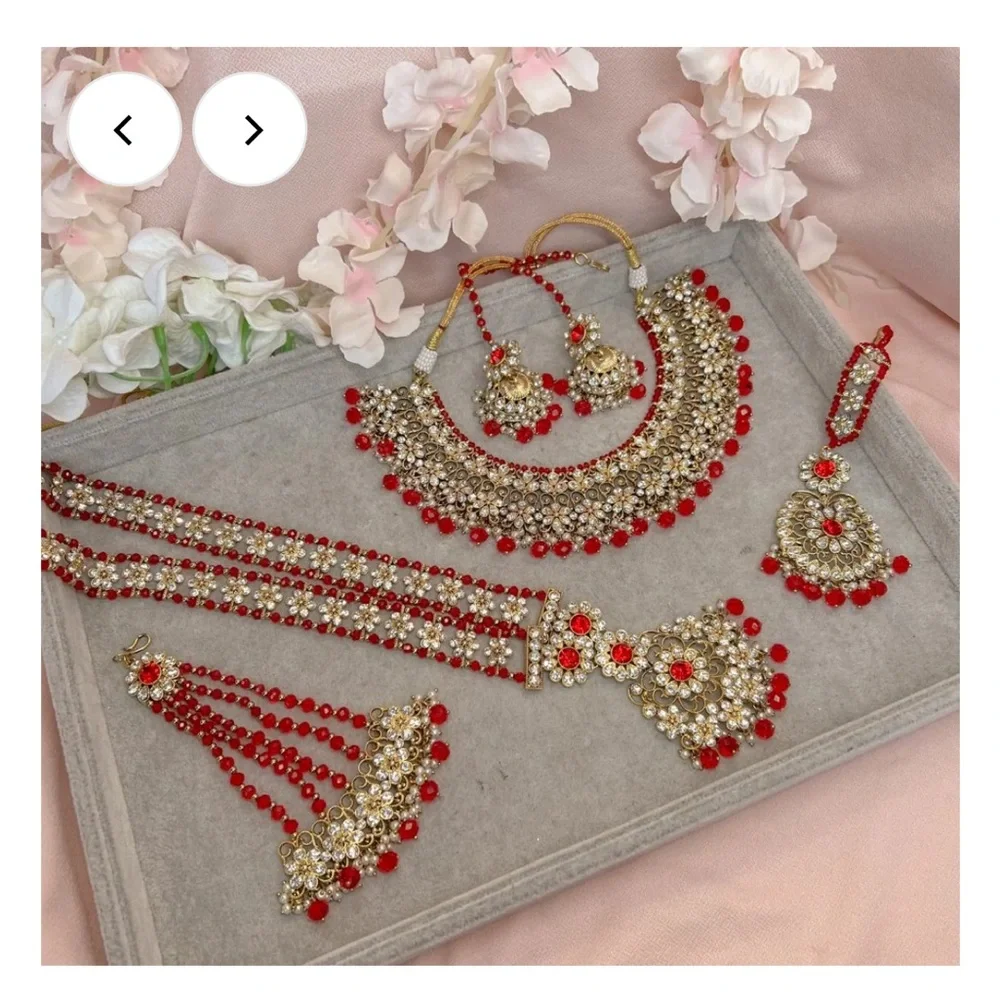 Sokora Jewels | Jewelry | Sokora Jewels Full Red Bridal Indian Jewelry ...